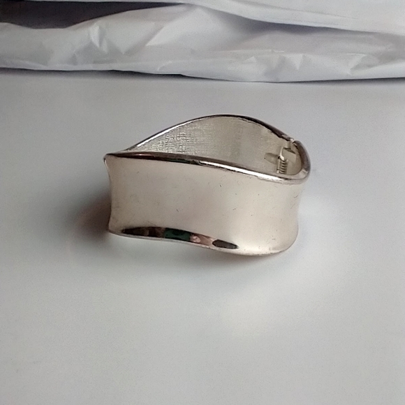 Jewelry | Silver Bracelet Cuff Hinged Bangle Swirl Modern Silver Cuff ...